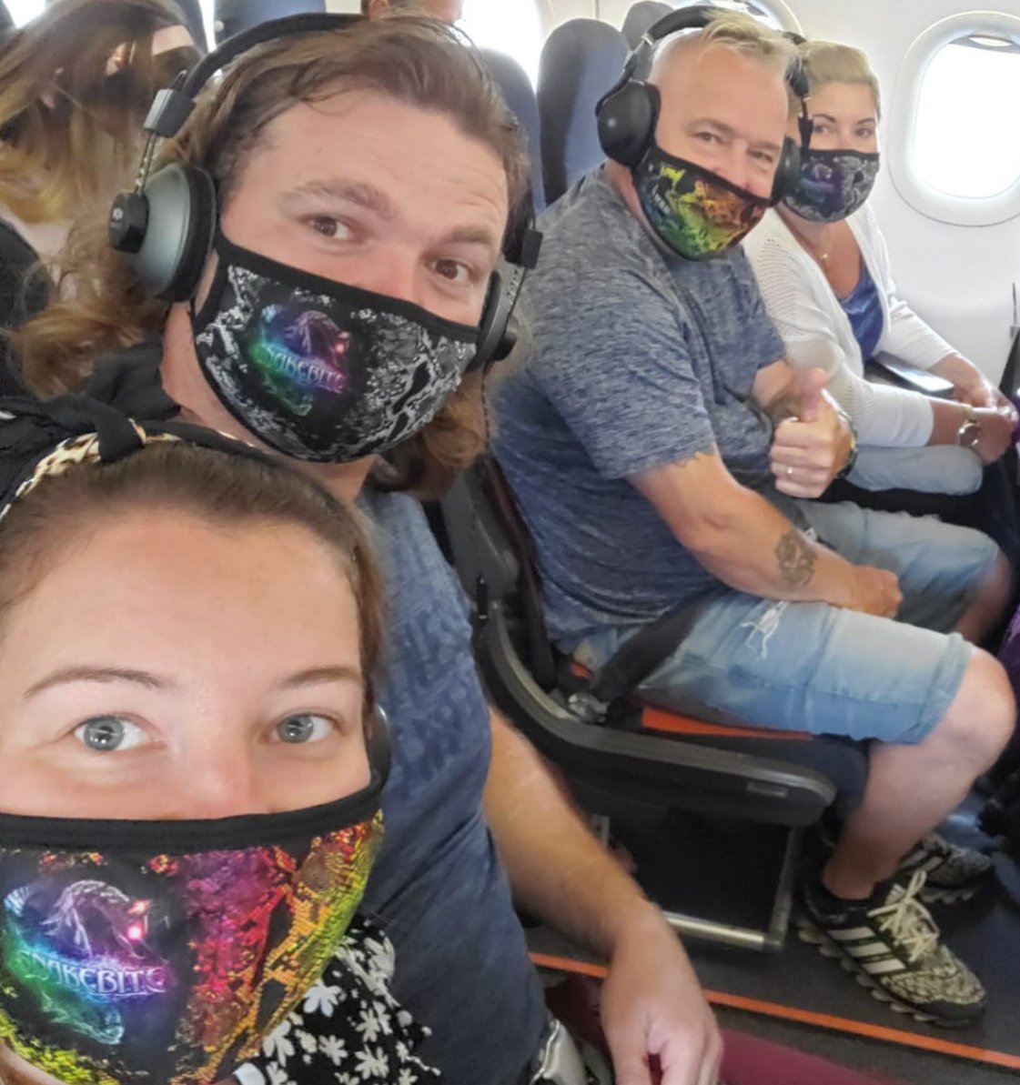 Multi coloured Face mask – Peter Snakebite Wright